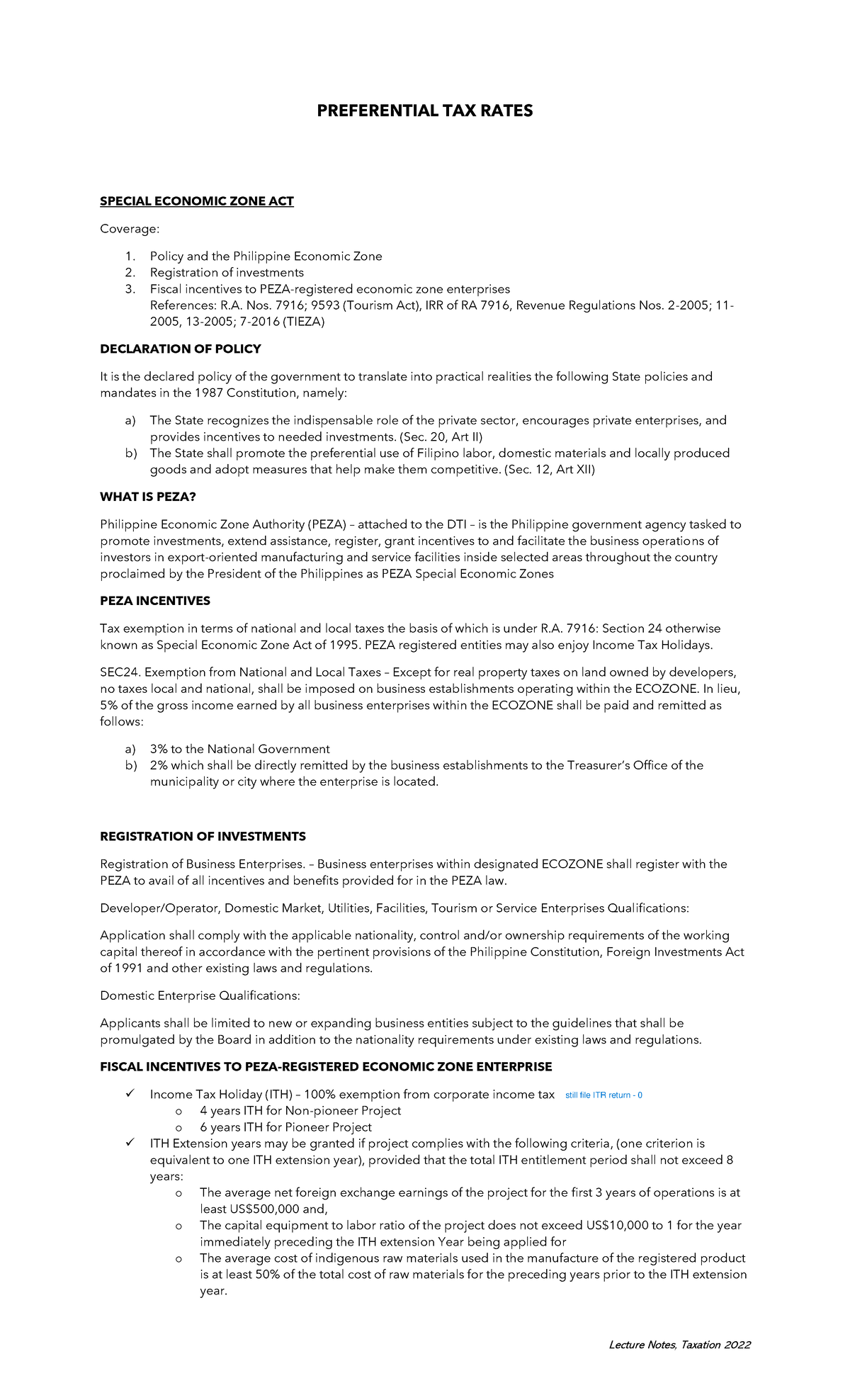 Preferential-TAX- Rates v2 - PREFERENTIAL TAX RATES SPECIAL ECONOMIC ...