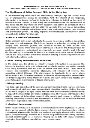 Empotech lesson 3 module - LESSON 3: ONLINE SAFETY, SECURITY, ETHICS ...