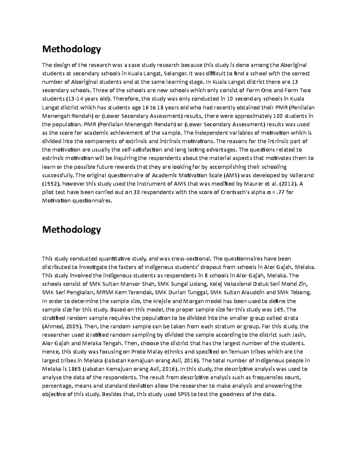 Methodology - help material - Strategic leadership - StuDocu