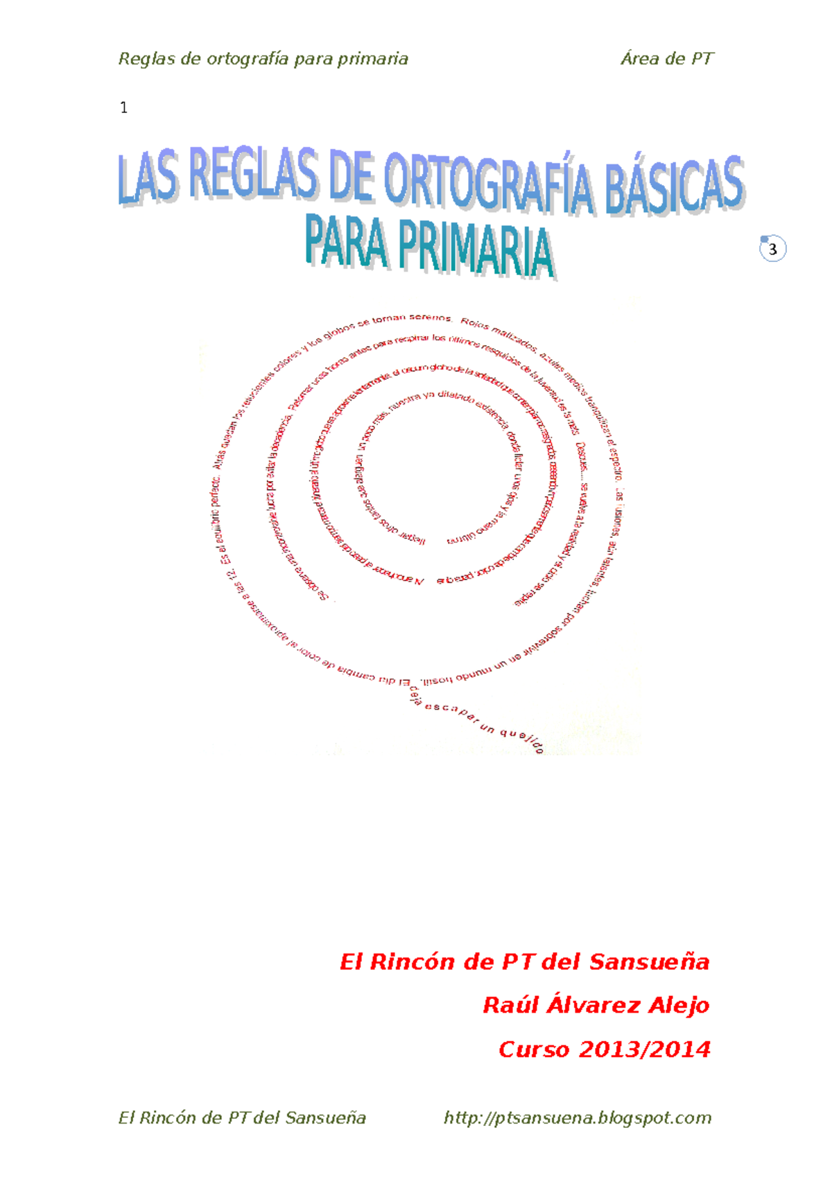 Reglas-DE- Ortografía-letra-escolar-1 - 3 1 El Rincón de PT del ...