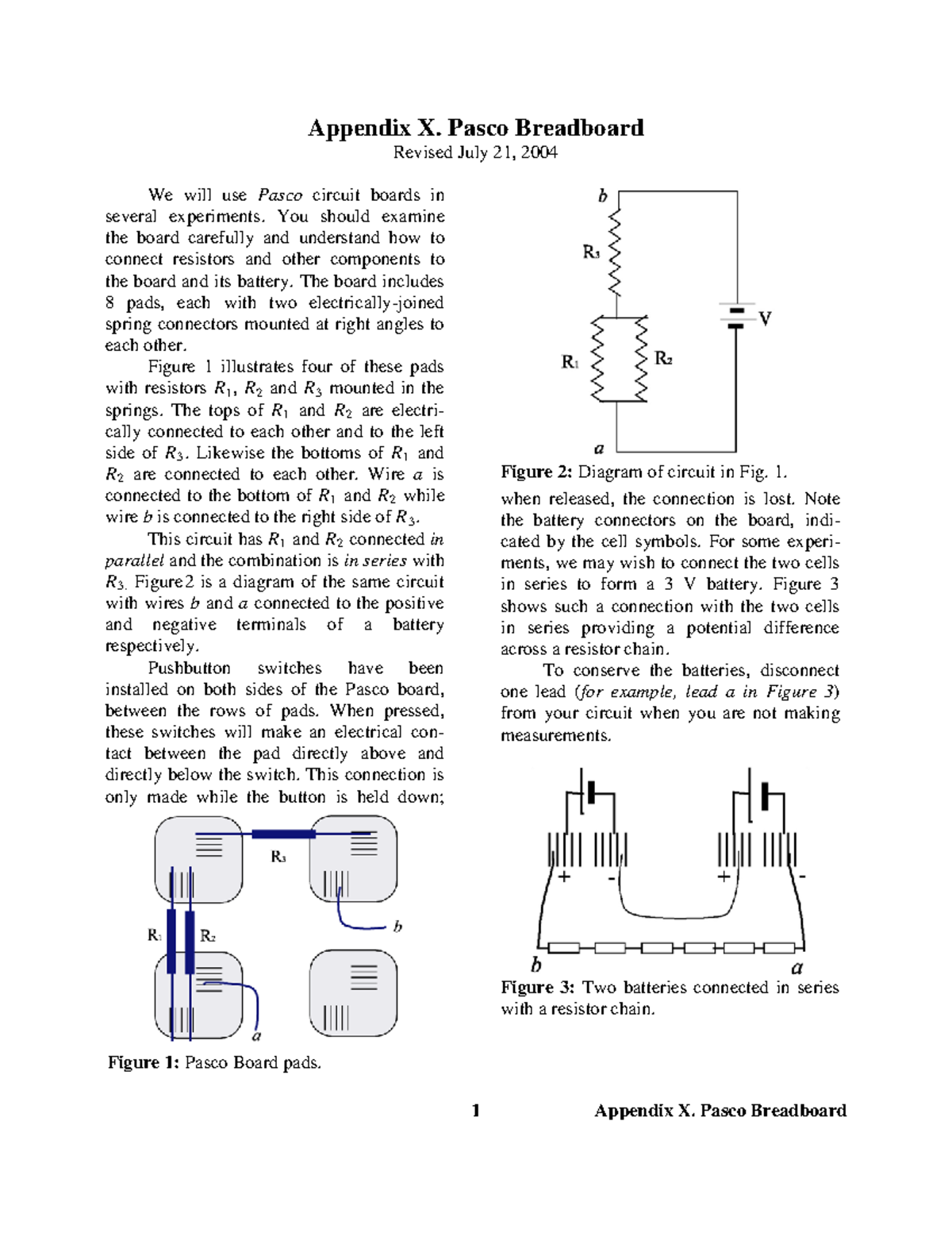 PASCO breadboard tips - 1 Appendix X. Pasco Breadboard Appendix X ...