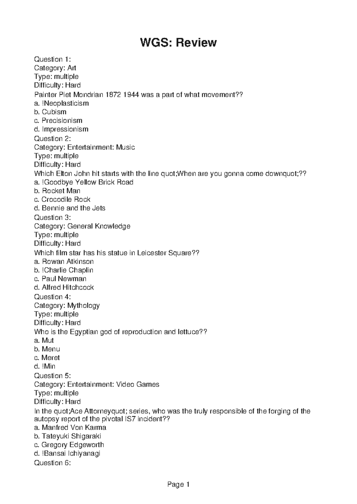 WGS146-info-4 - WGS146 Demonstration 10 - WGS: Review Question 1 ...
