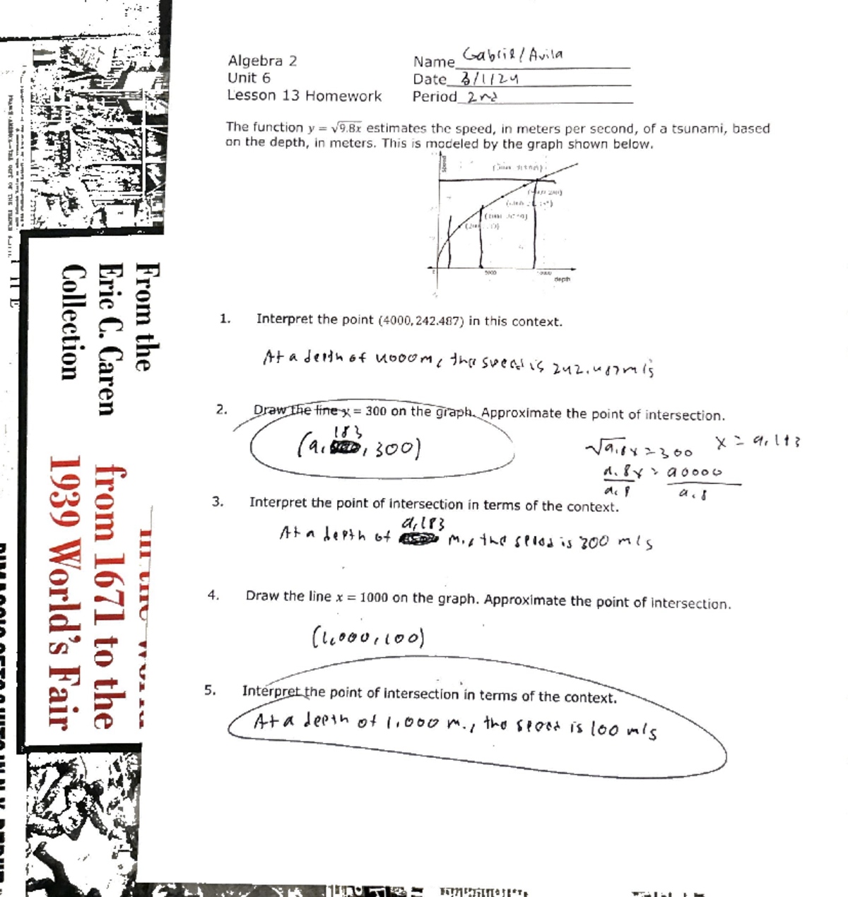 2024-03-01 4-09 PM - Nonjxjsjsjj - Algebra 2 Name Unit 6 Date Lesson 13 ...