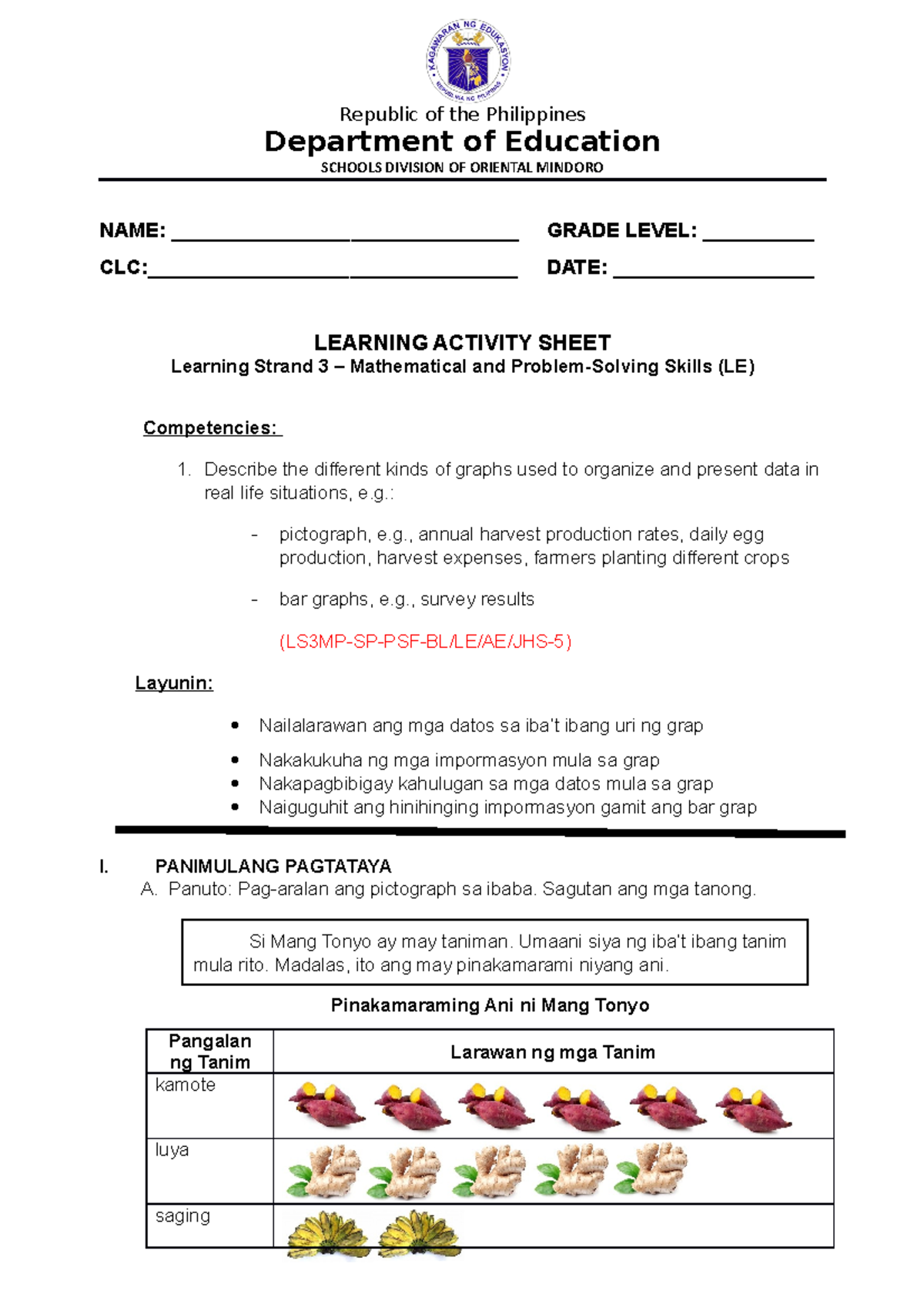 LS3-LAS-LE-Describe-Different-Kinds-of-Graphs Tagalog - Republic of the ...