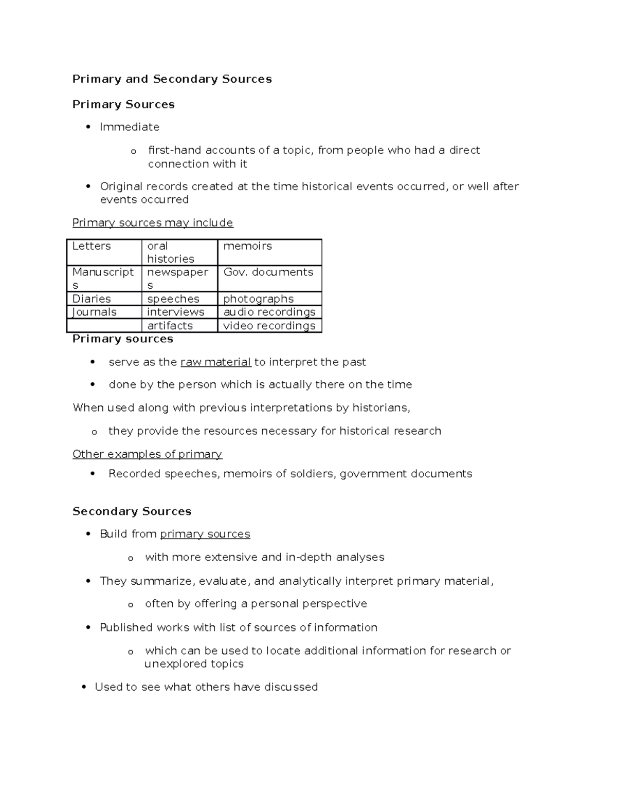 Primary and secondary sources - Primary and Secondary Sources Primary ...