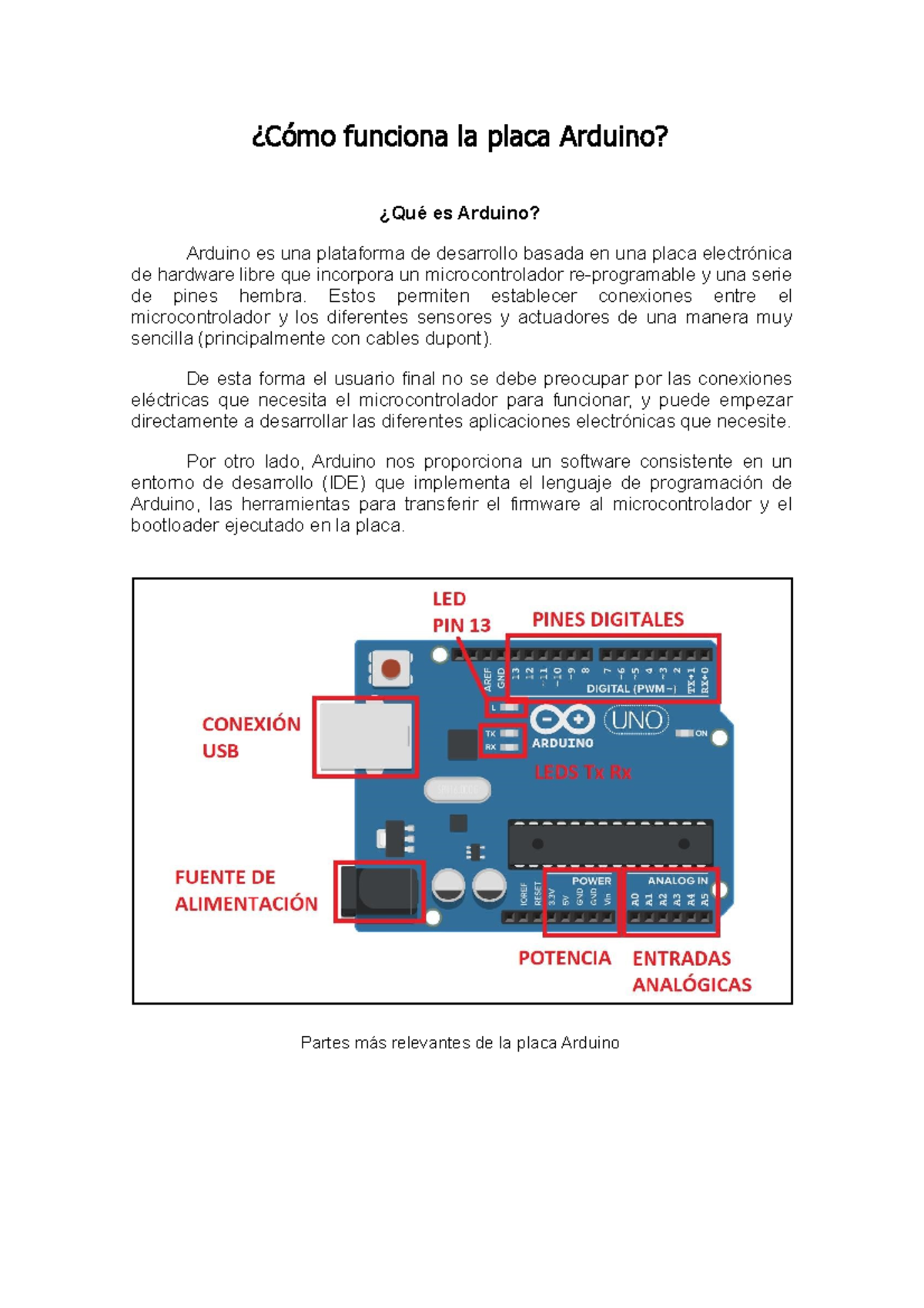 Guia 1 Como funciona+la+placa+arduino - ¿Cómo funciona la placa Arduino? ¿Qué es Arduino ...