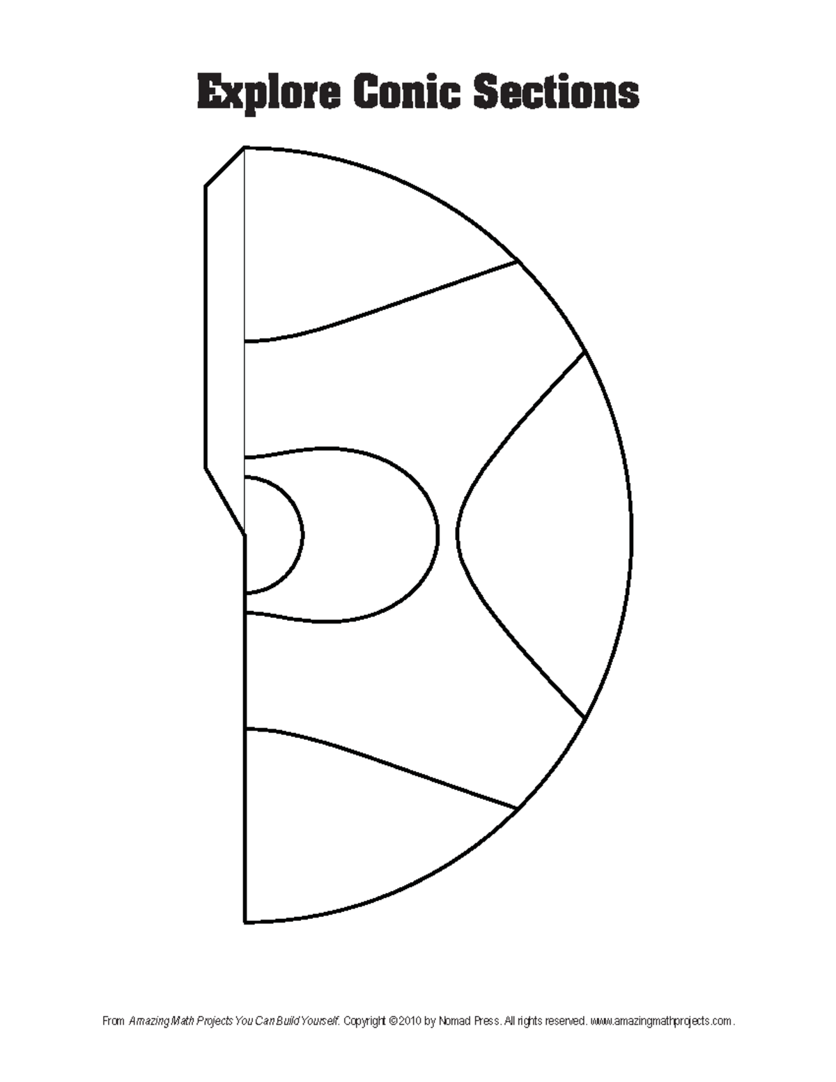 Conic-sections - Secciones conicas maqueta para imprimir - Dibujo ...