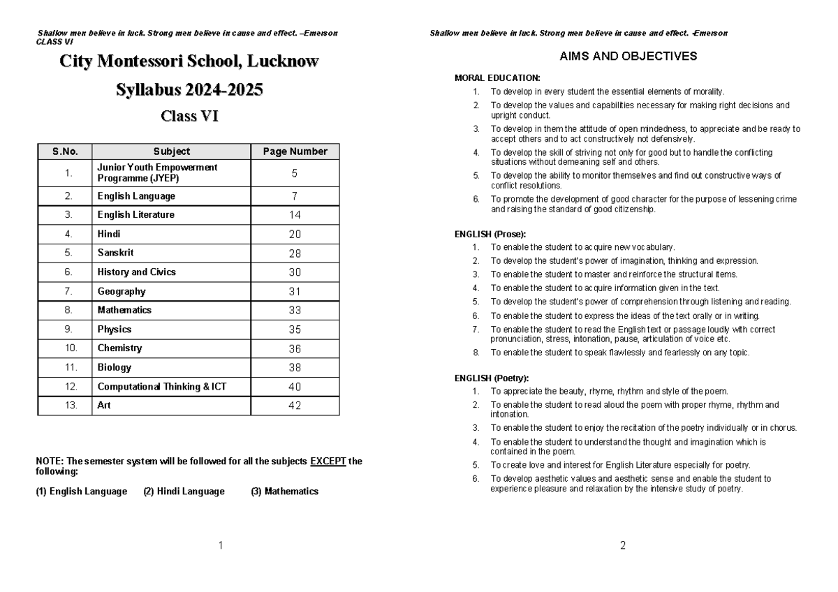 Class 6 - Ghxjjdjd - CLASS VI C Ciittyy MMoonntteessssoorrii ...