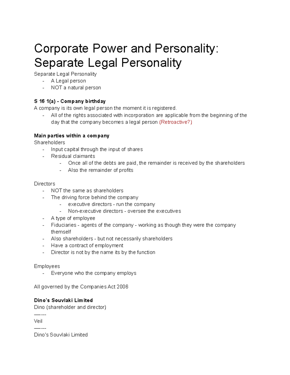 Lecture T1 L2 Part 1 - Topic 1, P2: Corporate Power and Personality ...