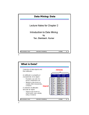Chap3 data exploration - © Tan,Steinbach, Kumar Introduction to Data Mining 8/05/2005 1 Data ...