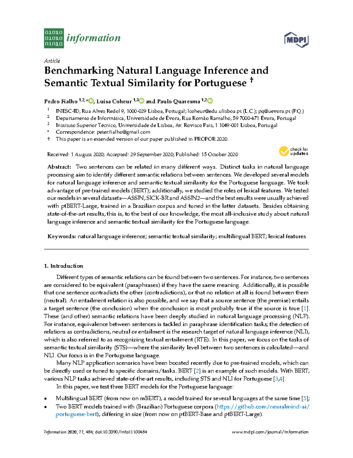 Benchmarking Natural Language Inference and Semantic Textual Similarity ...
