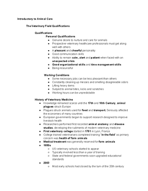 Intro to Veterinary Technology 101 3 - SOAP Format: An acronym for the ...