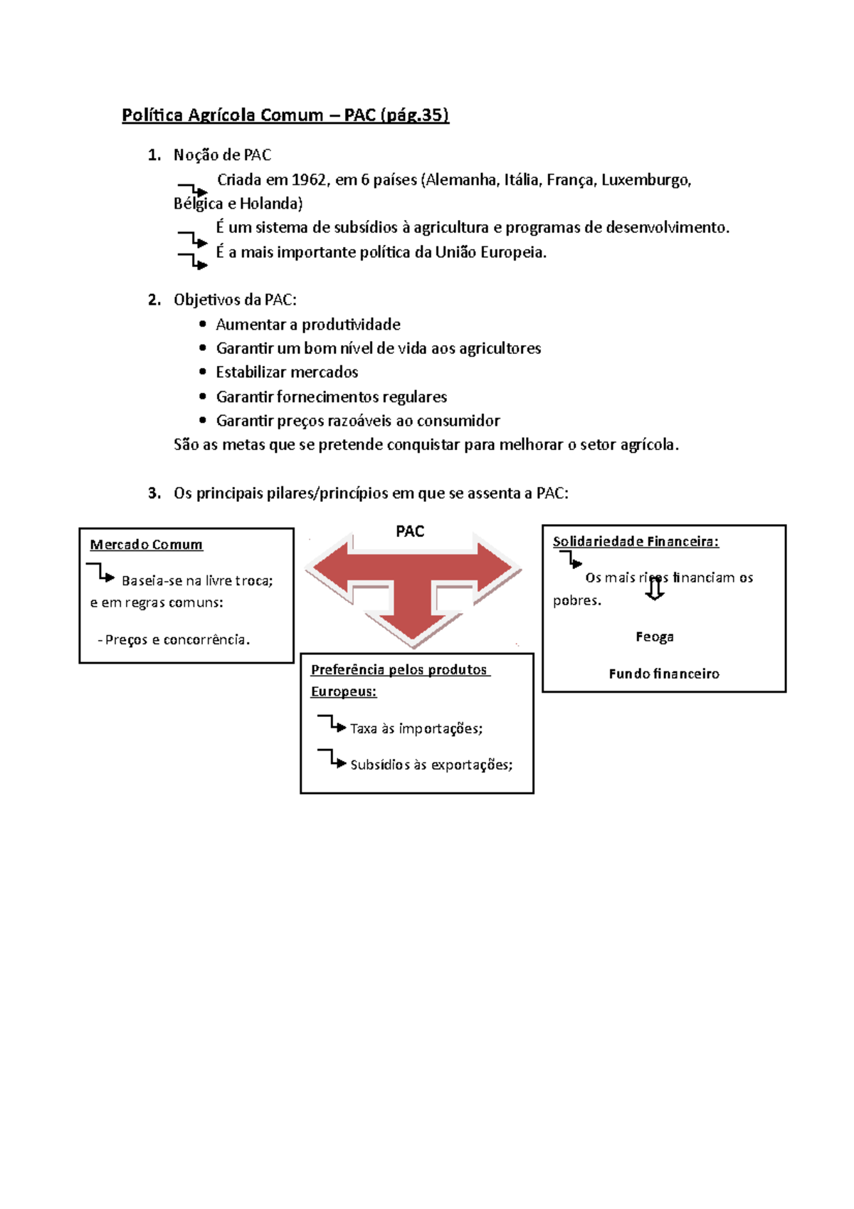 Politica agrícola comum (PAC) - Política Agrícola Comum – PAC (pág) 1 ...