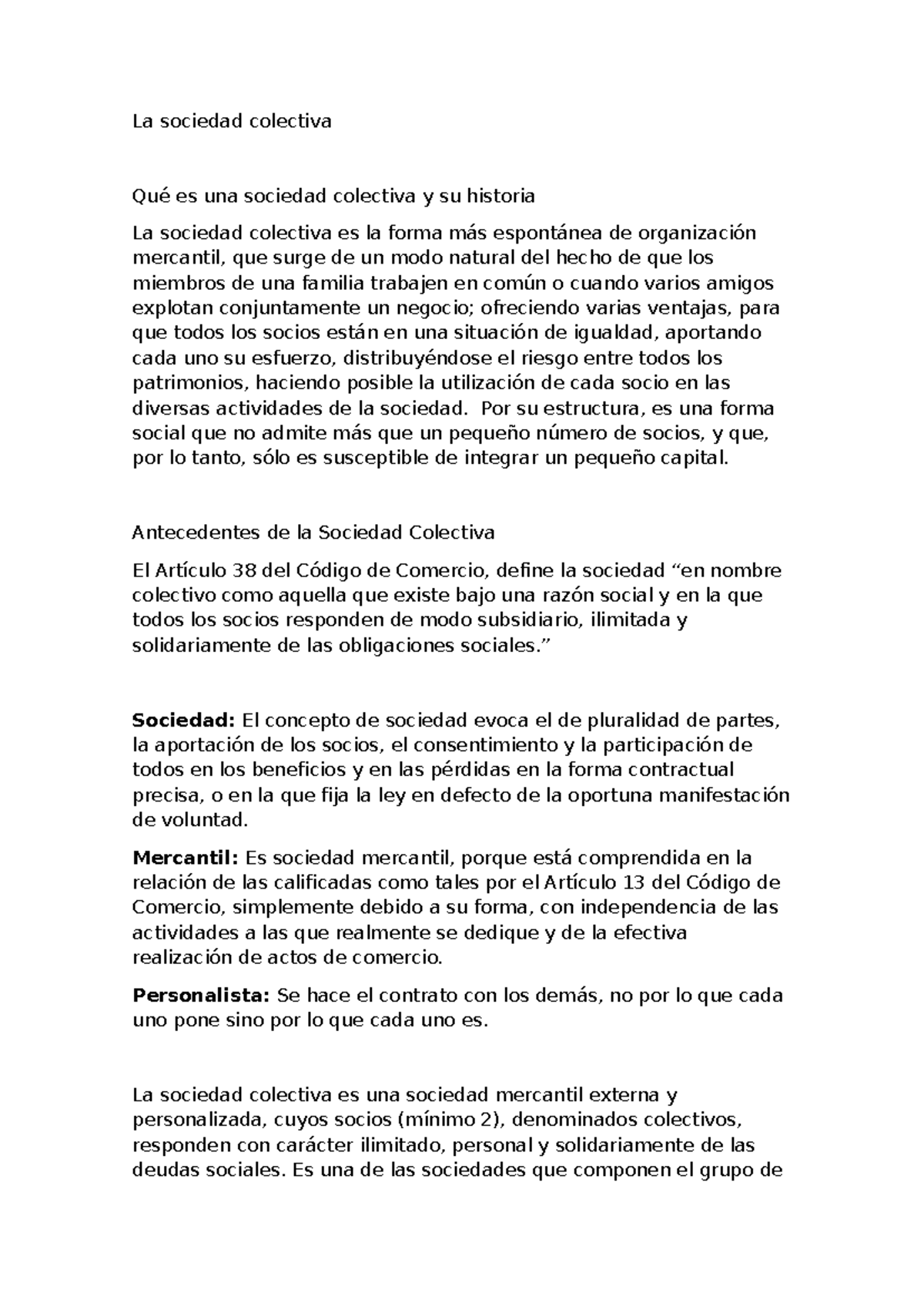 Sociedades Colectivas - La sociedad colectiva Qué es una sociedad colectiva y su historia La ...