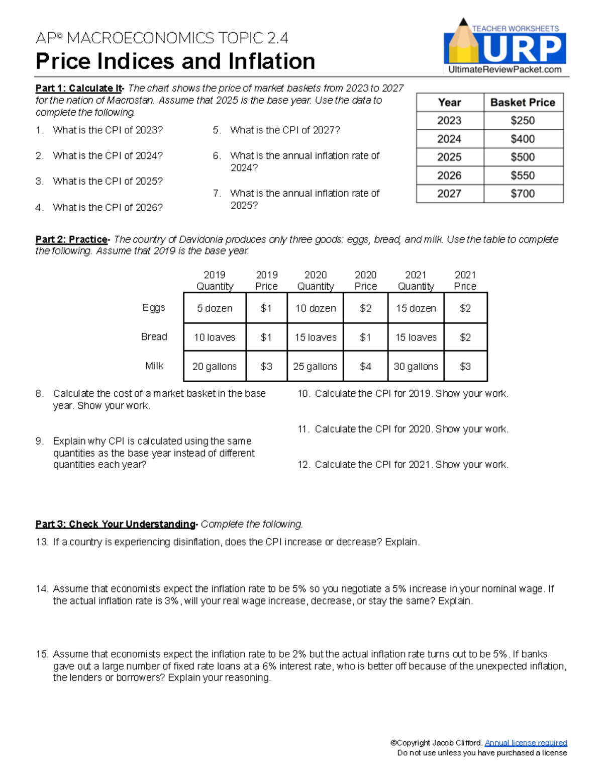 Macro Topic 2.4 Price Indices and Inflation - AP© MACROECONOMICS TOPIC ...