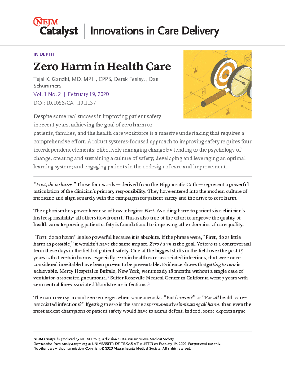 Zero Harm in Health Care - IN DEPTH Despite some real success in ...