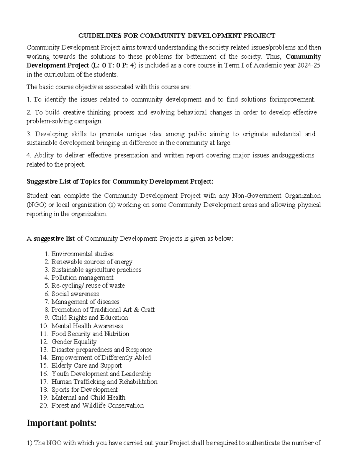 Guideline Community development project - GUIDELINES FOR COMMUNITY ...