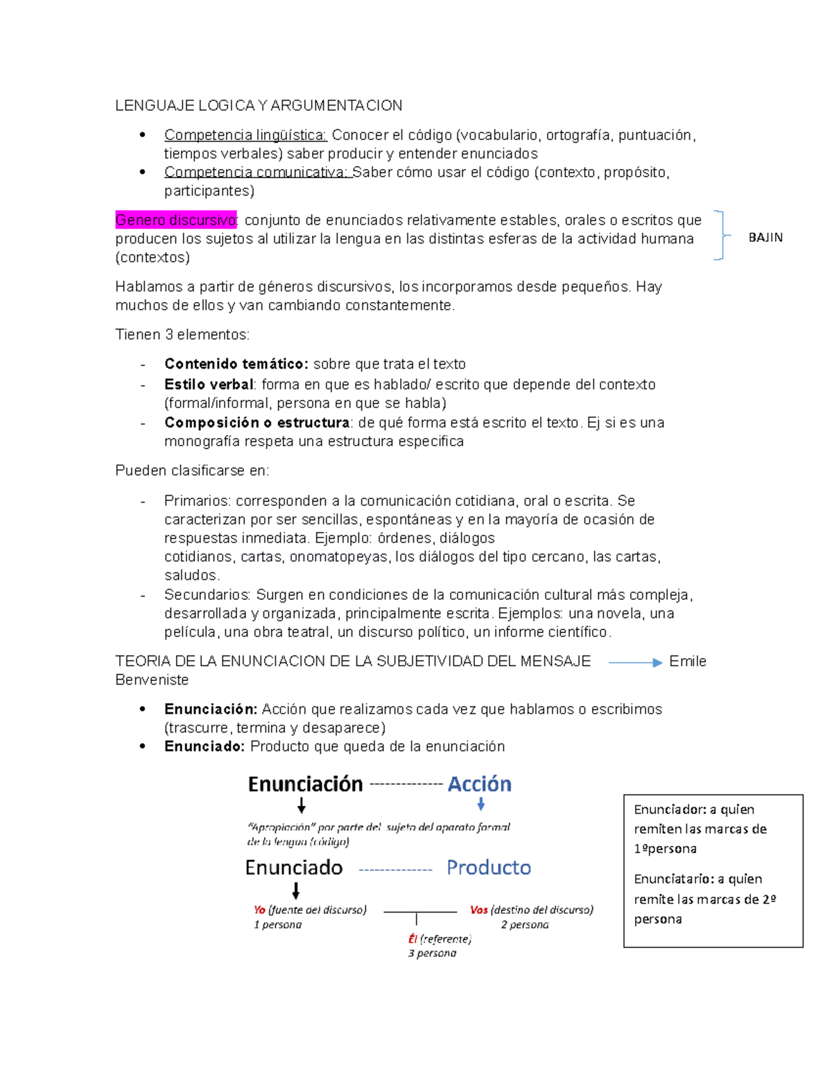 Lenguaje Logica Y Argumentacion - LENGUAJE LOGICA Y ARGUMENTACION Competencia lingüística ...