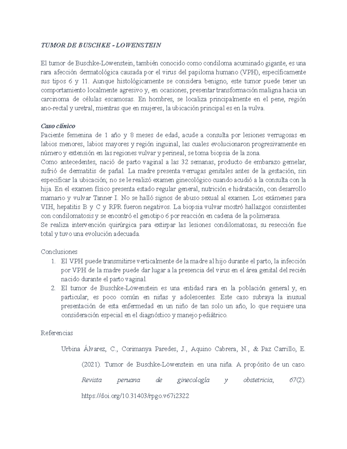 Tumor DE Buschke - Lowenstein - TUMOR DE BUSCHKE - LOWENSTEIN El tumor ...