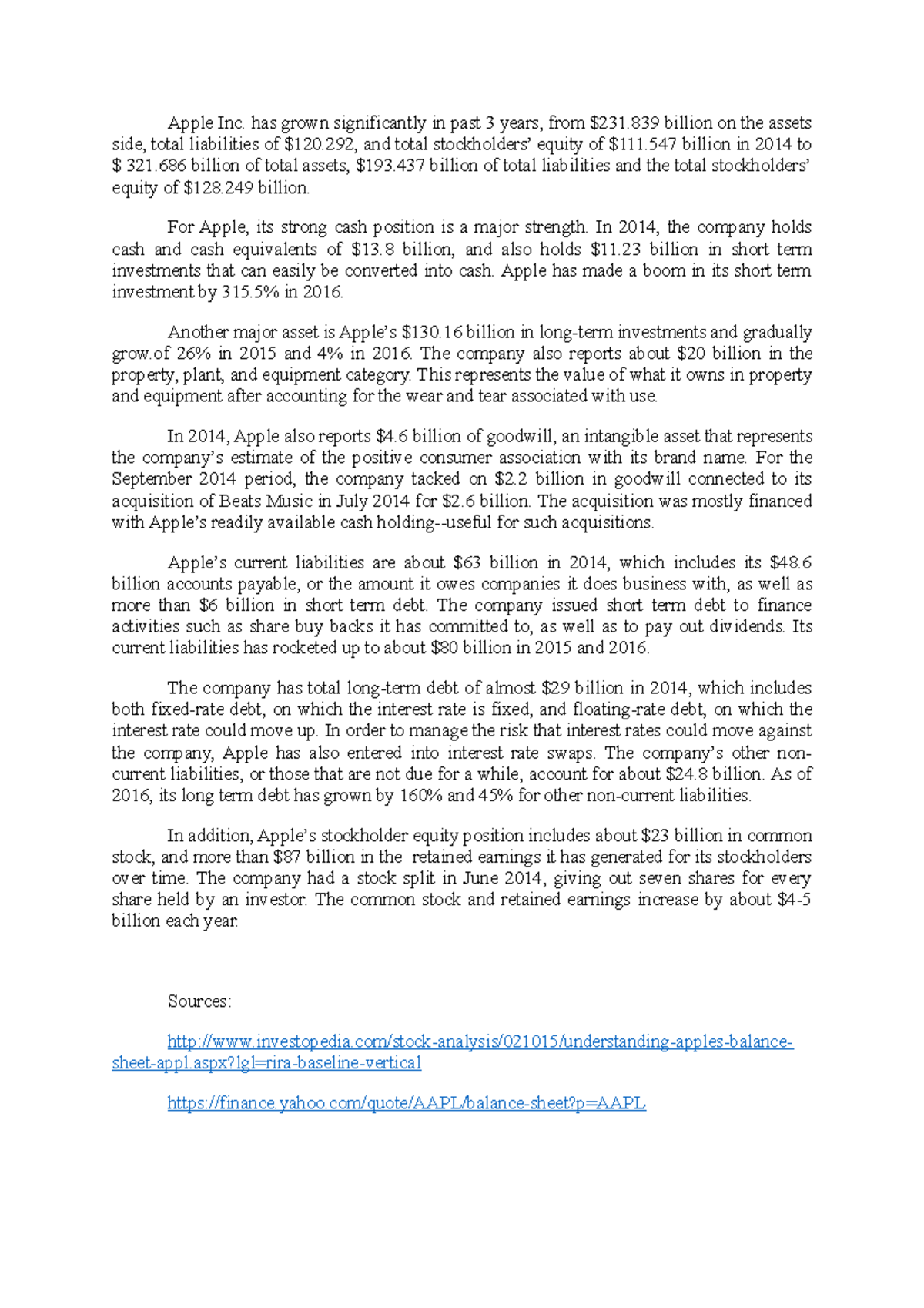 Apple-Inc-BS+IS - this is just a document - Apple Inc. has grown ...