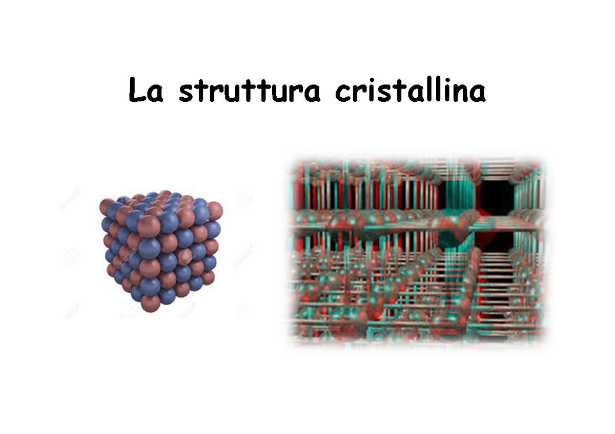 04 Struttura materiali e cristalli - La struttura cristallina Perchè ...