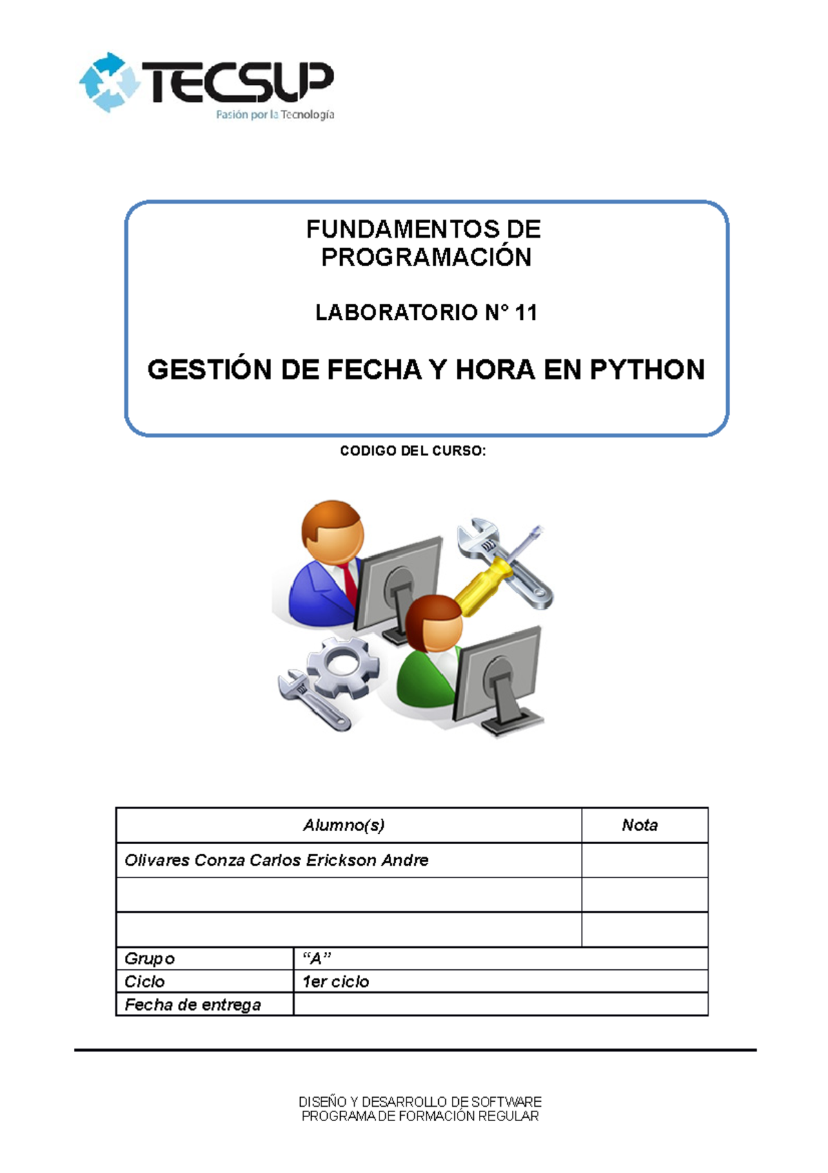 Lab 11 - Gestión de fecha y hora en Python - CODIGO DEL CURSO: Alumno(s ...