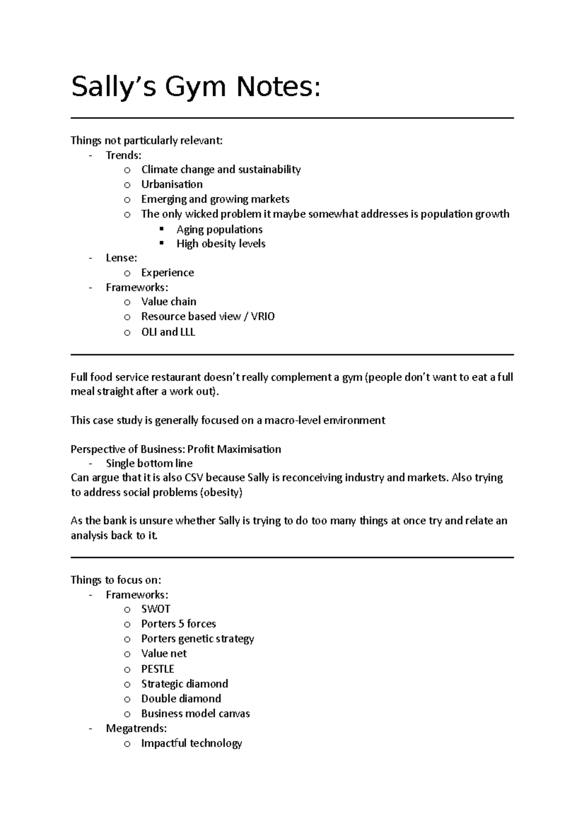 Sally's Gym notes - Sally’s Gym Notes: Things not particularly relevant ...