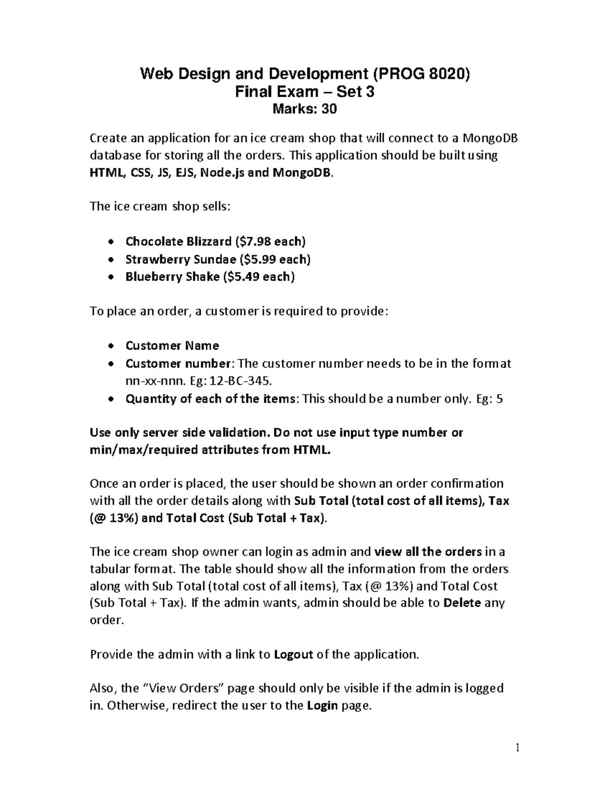 PROG8020 final set3 - lear itlear it - Web Design and Development (PROG ...