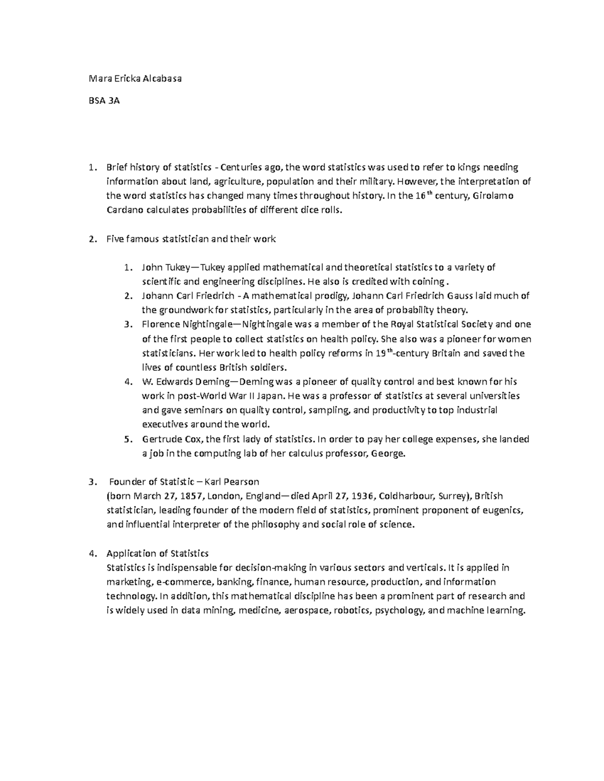 Alcabasa - Laubdnsis hsuaiavska hwhwhsnavay - Mara Ericka Alcabasa BSA ...