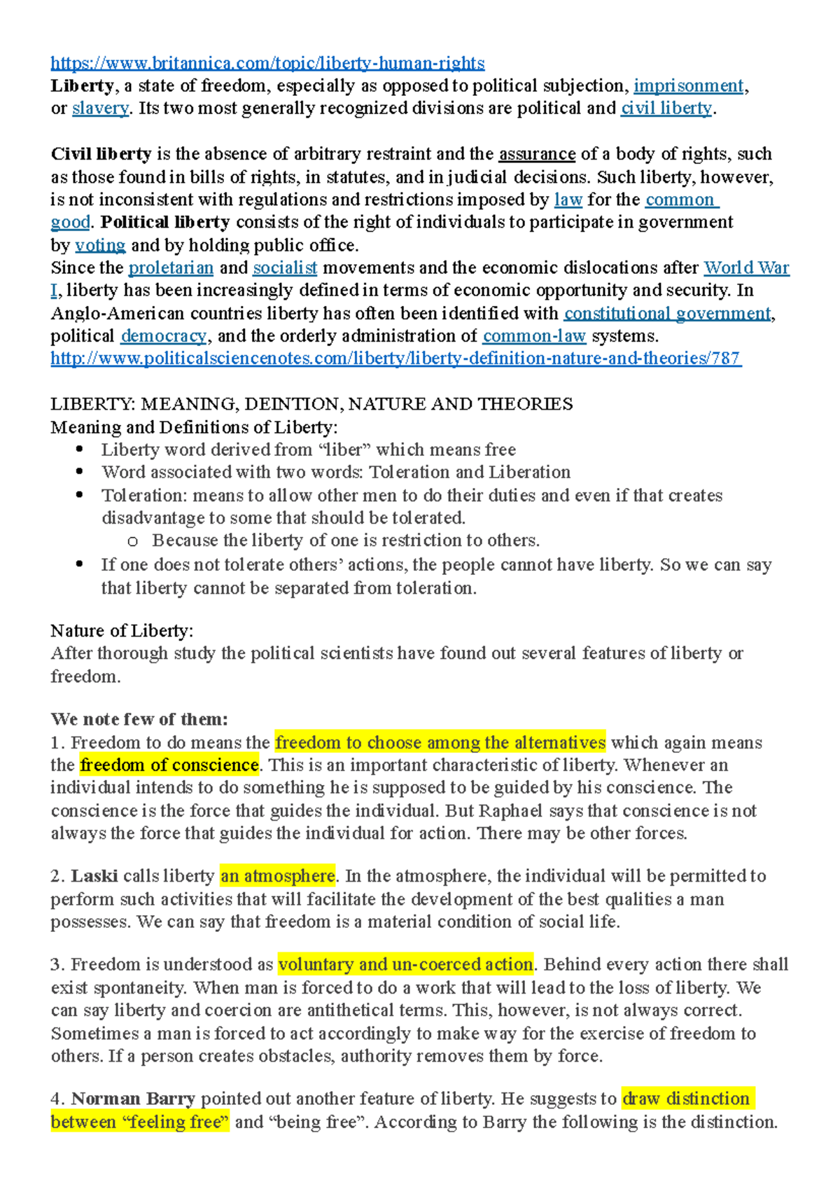 Concept OF Liberty - britannica/topic/liberty-human-rights Liberty, a ...