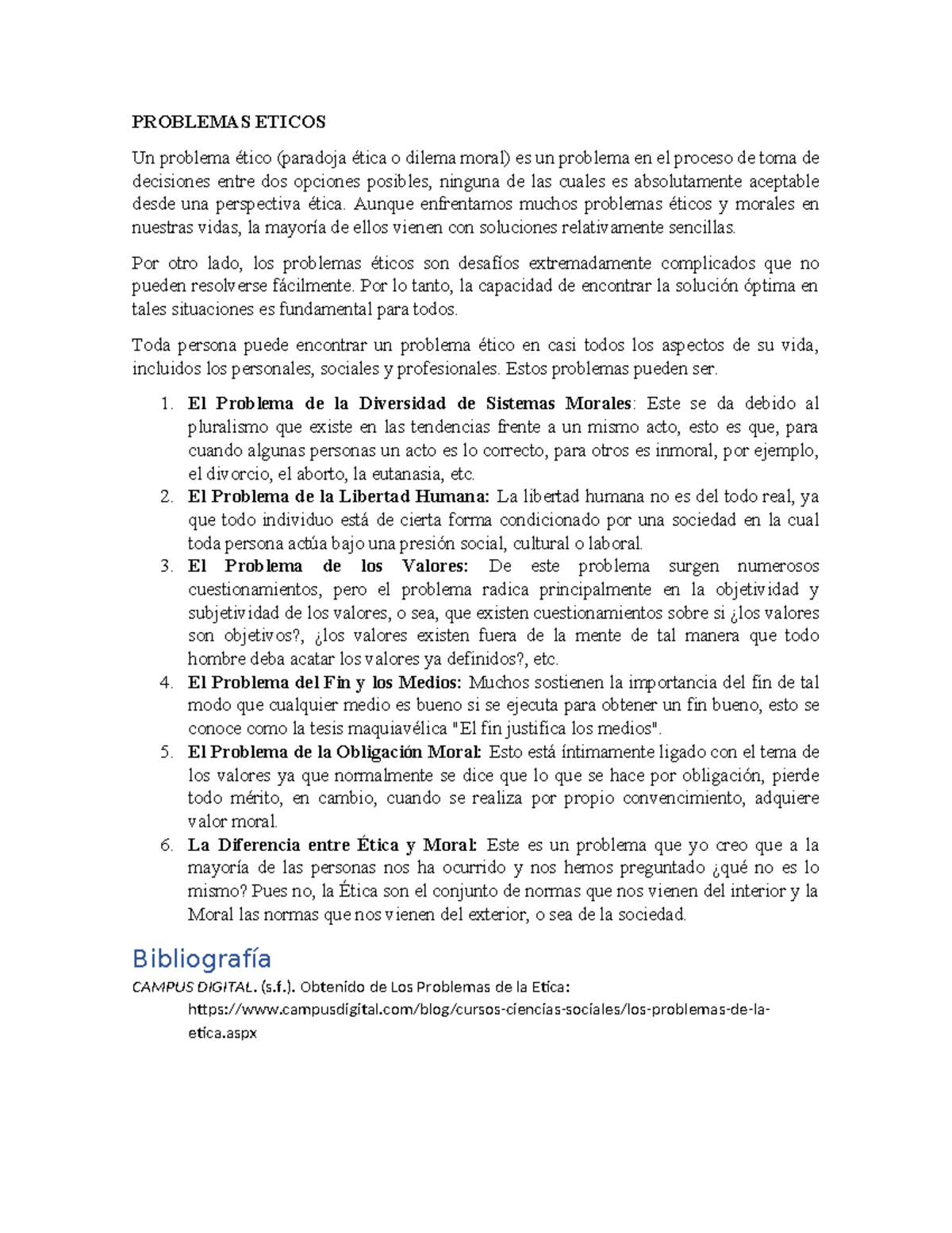 Problemas Eticos - Trabajos para tus clases de etica - PROBLEMAS ETICOS ...