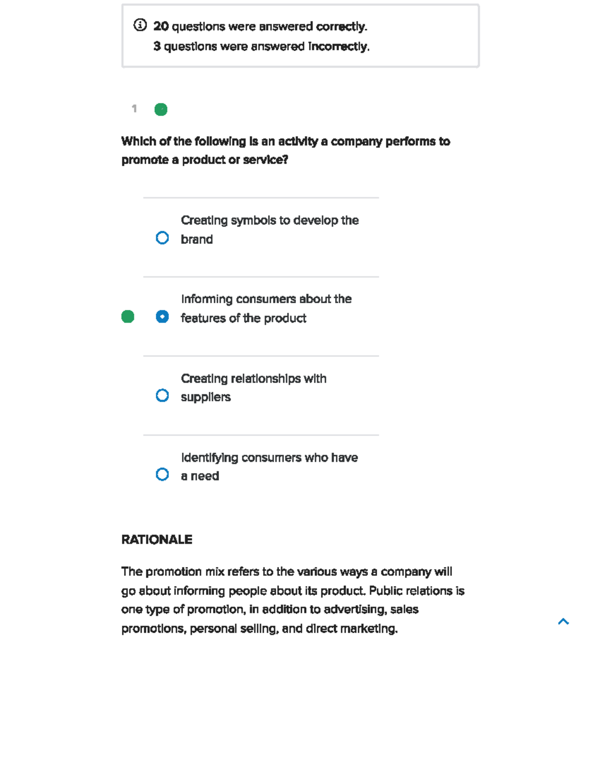 Introduction to Business Milestone 2 - i 20 questions were answered ...