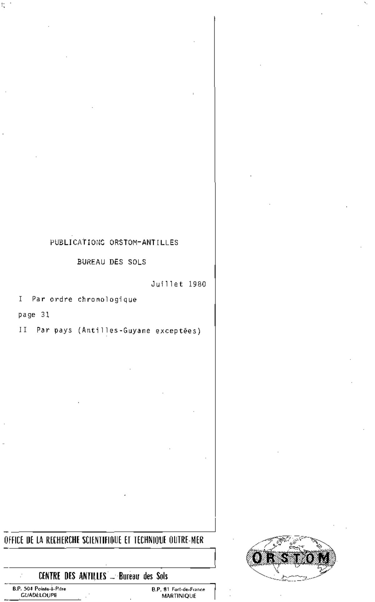 39877348 - Cours - PUBLICATIONS ORSTOM-ANTILLES BUREAU DES SOLS Juillet ...