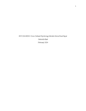 PSY-315 Final Project - PSY-315-Q8104 Module 7: Final Project ...