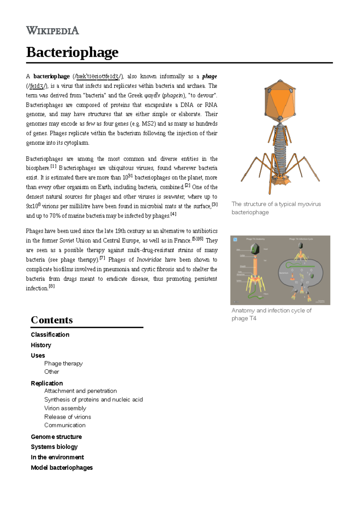 Bacteriophage - The term was derived from "bacteria" and the Greek ...