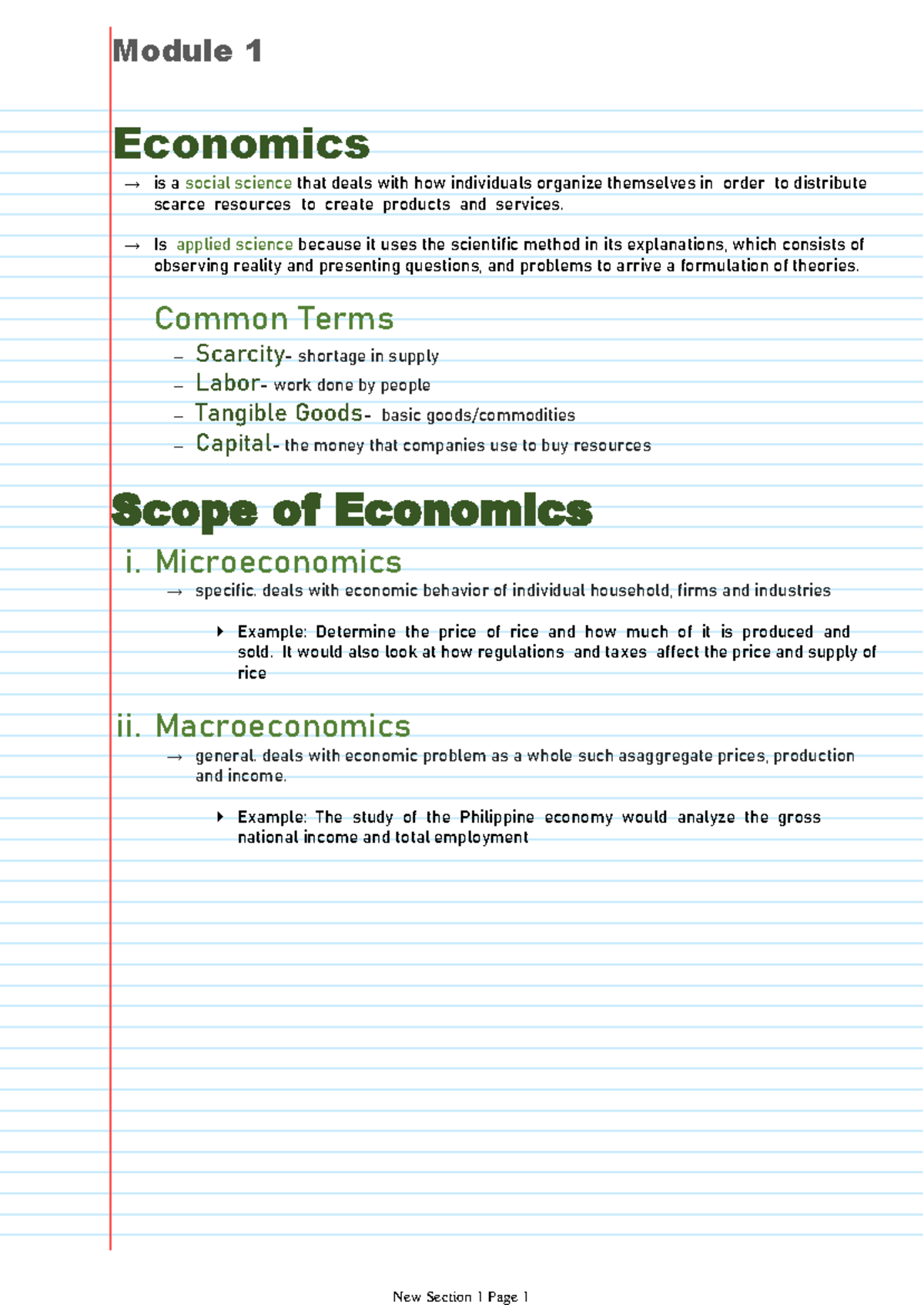 Applied Economics (Quarter 1, Module 1) - Economics is a social science ...