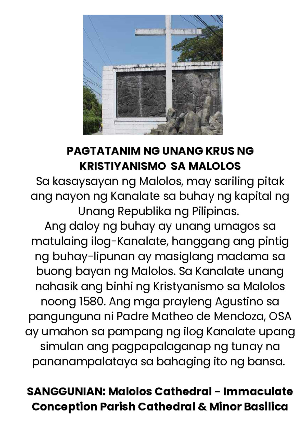 Cathedral - ang simbahan na - PAGTATANIM NG UNANG KRUS NG KRISTIYANISMO ...