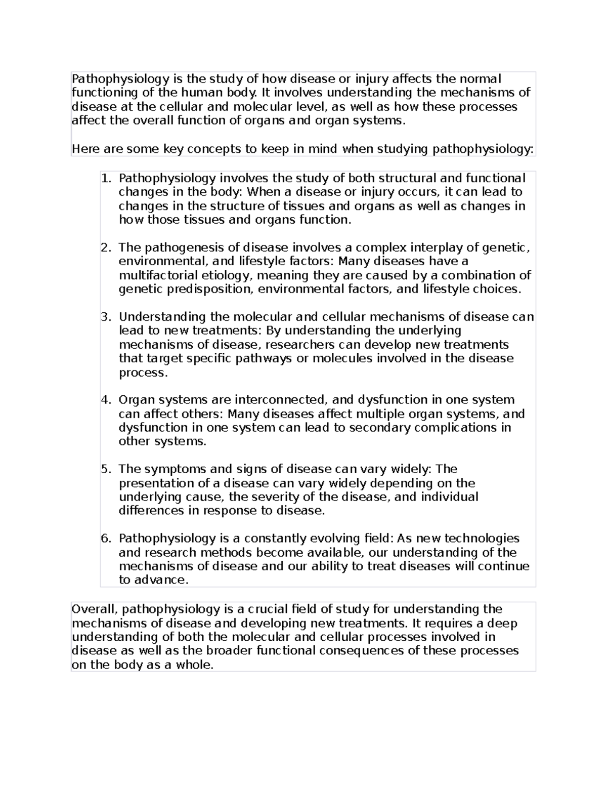 Patho Notes - Pathophysiology is the study of how disease or injury ...