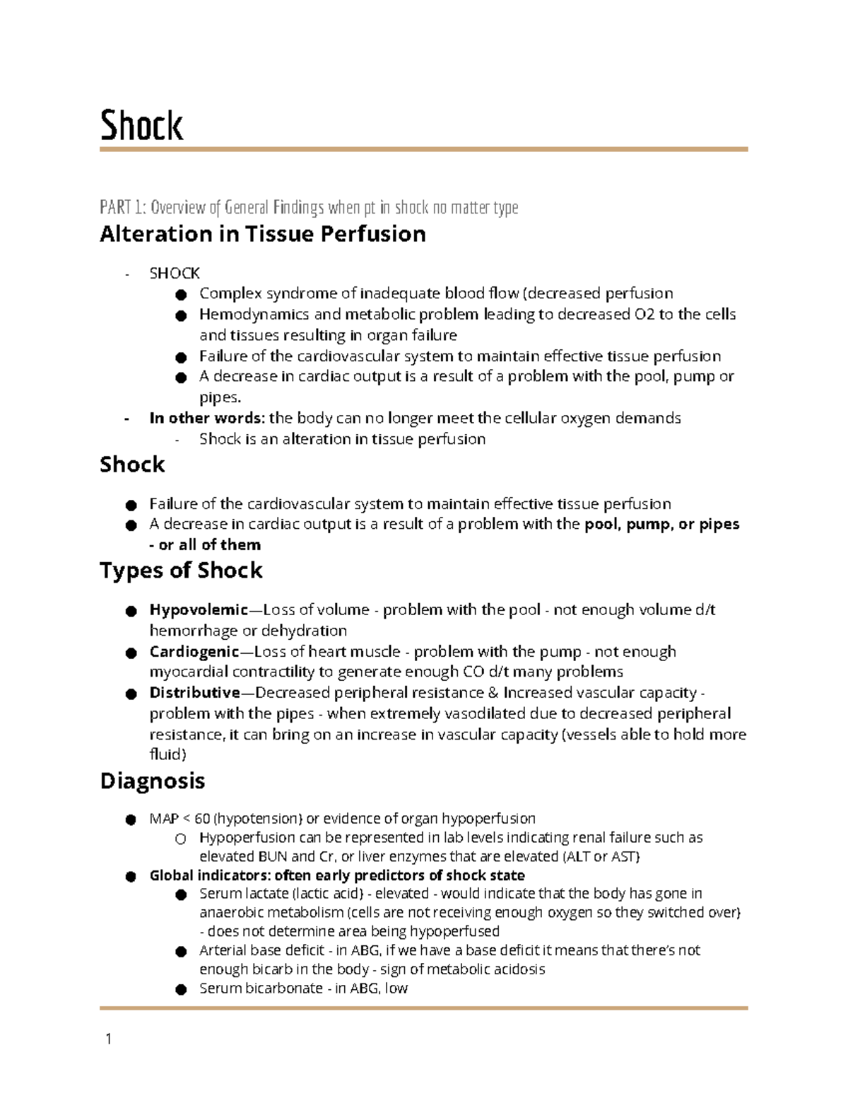 CC - Shock - Prof Kutchin, Spring 2022 - Shock PART 1: Overview of ...