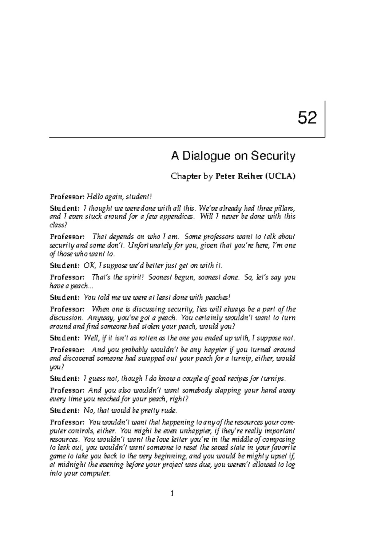 Dialogue-security - Operating Systems - 52 A Dialogue on Security ...
