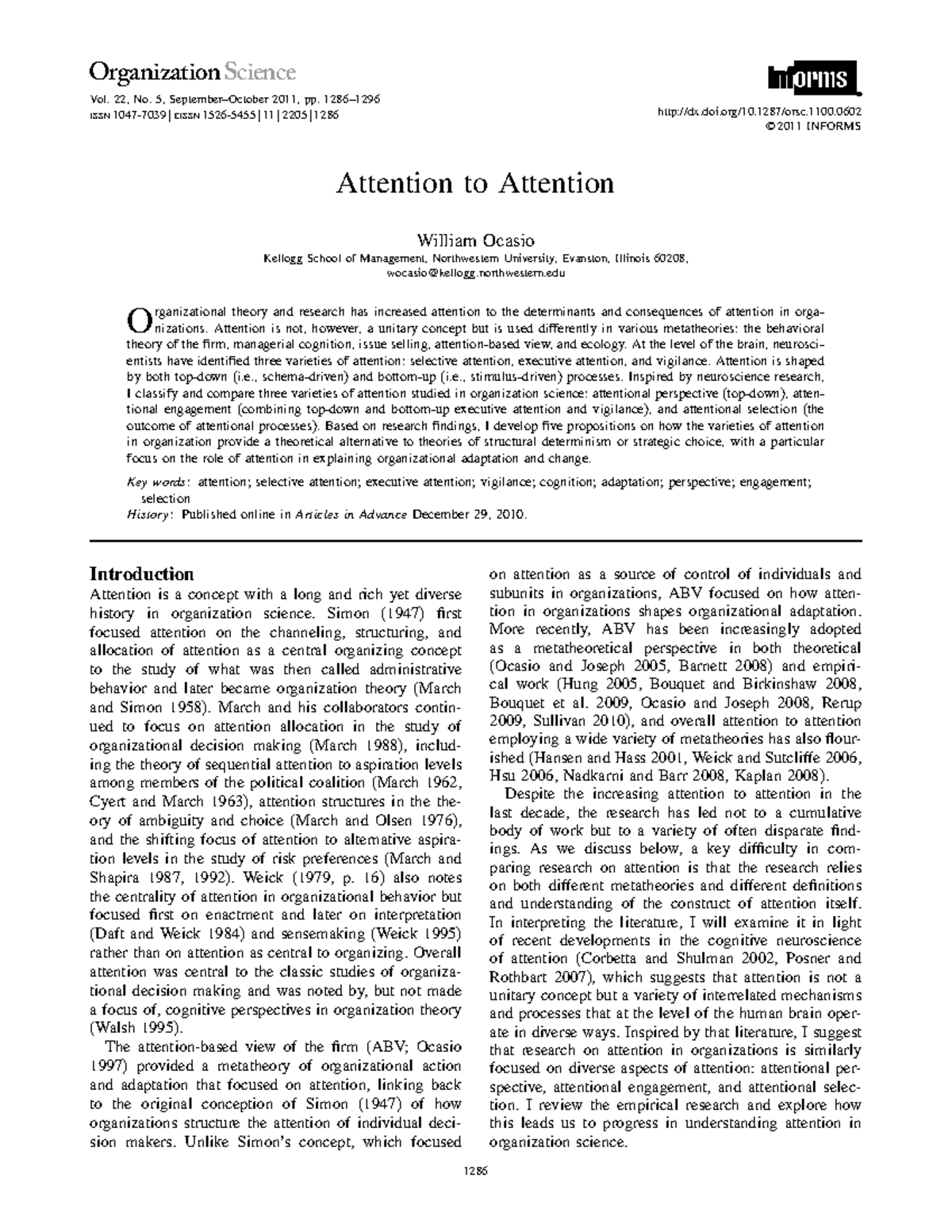 Attention definition Attention is important in each individual's life ...