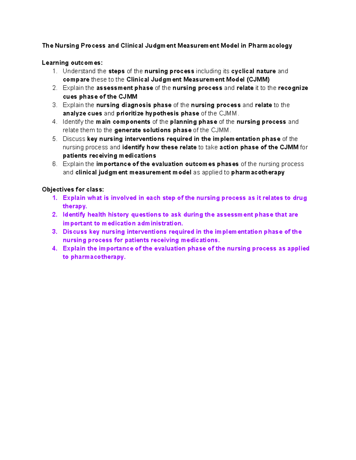 1The Nursing Process and Clinical Judgment Measurement Model in ...