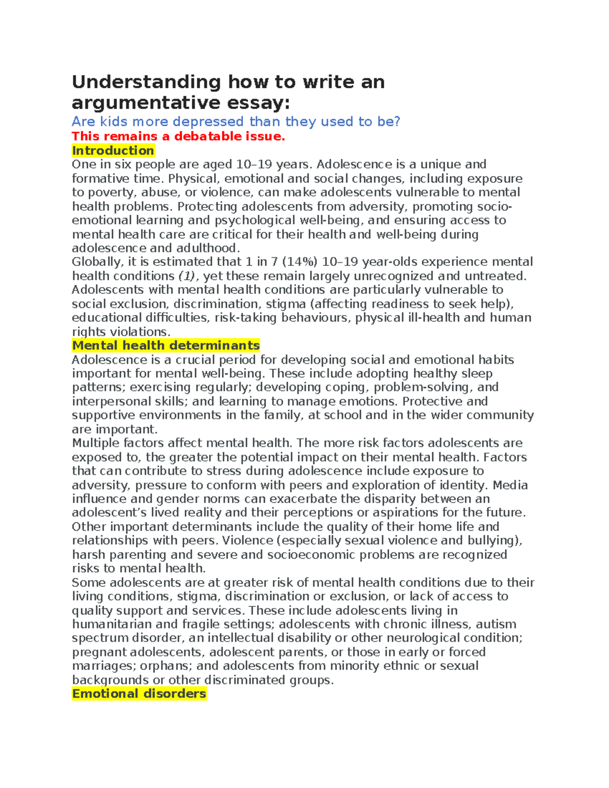 Understanding how to write an argumentative essay - Understanding how ...