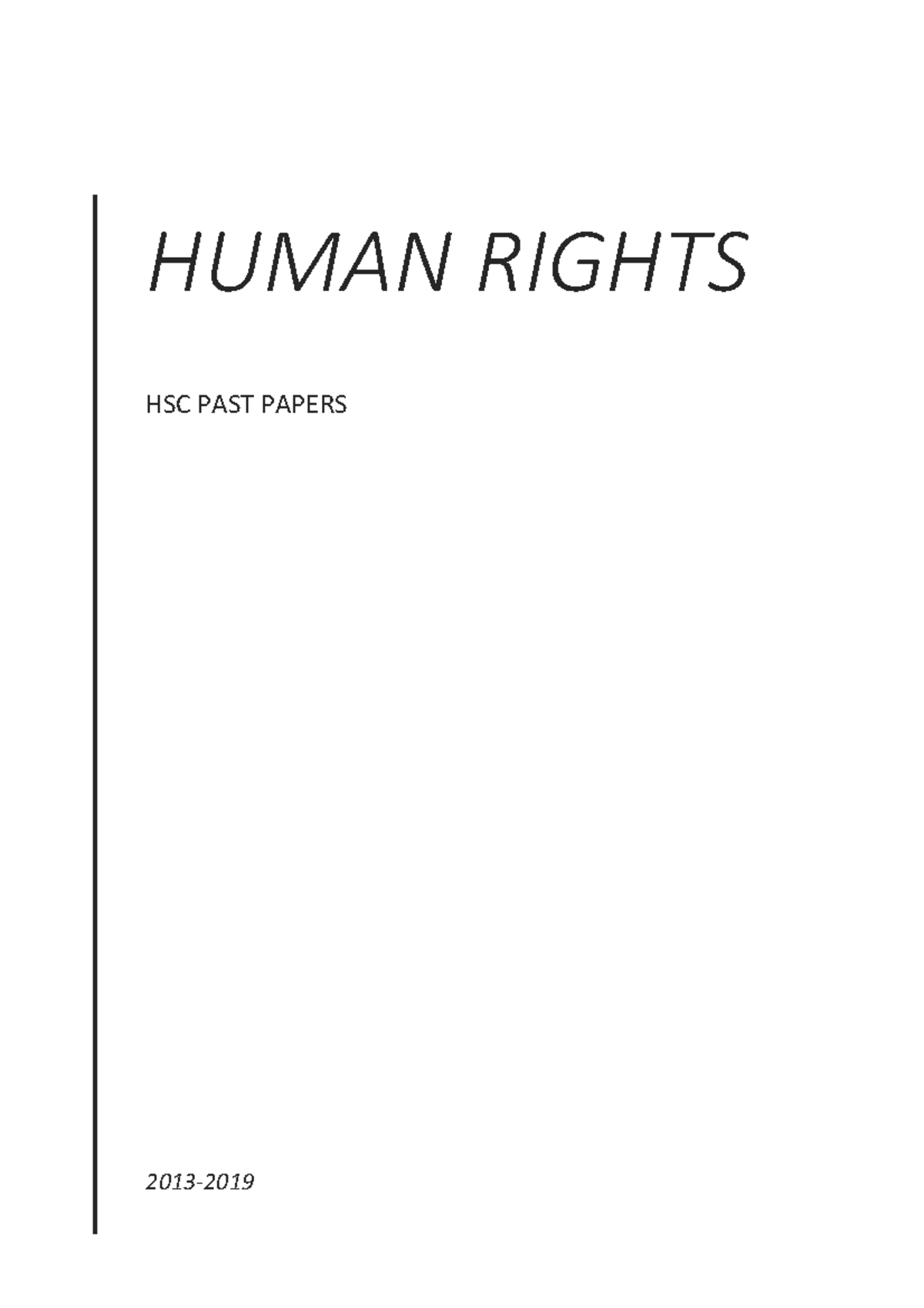 Past Papers Human Rights - HUMAN RIGHTS HSC PAST PAPERS 2013 - 2019 HSC ...