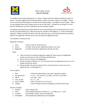 Hw1 - Homework #1 - TO 301, Fall 2021 Homework 1 - Due September 12, 11 ...