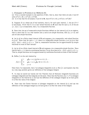 Math442HW5 - HWs for Math 44200, Carl Cowen class - Math 442 (Cowen ...