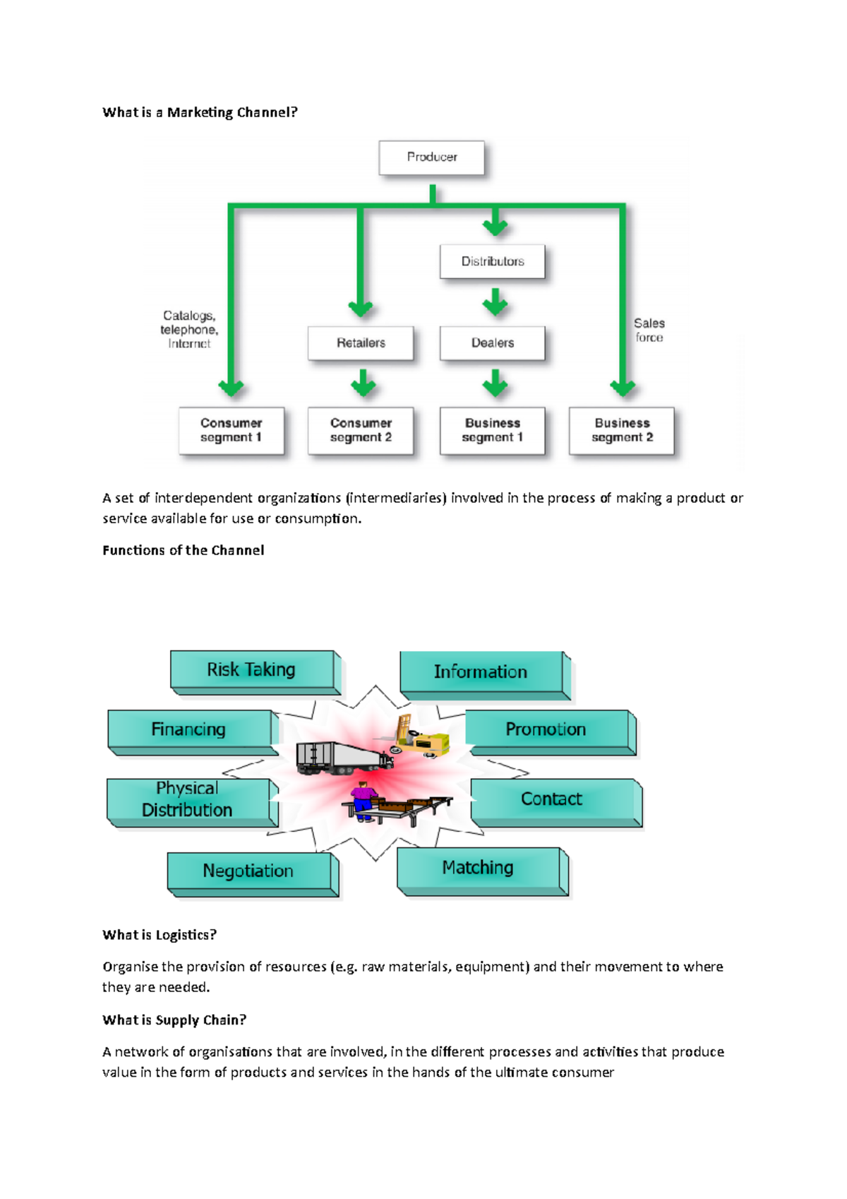 What is a Marketing Channel (lecture 1 and 2) - What is a Marketing ...