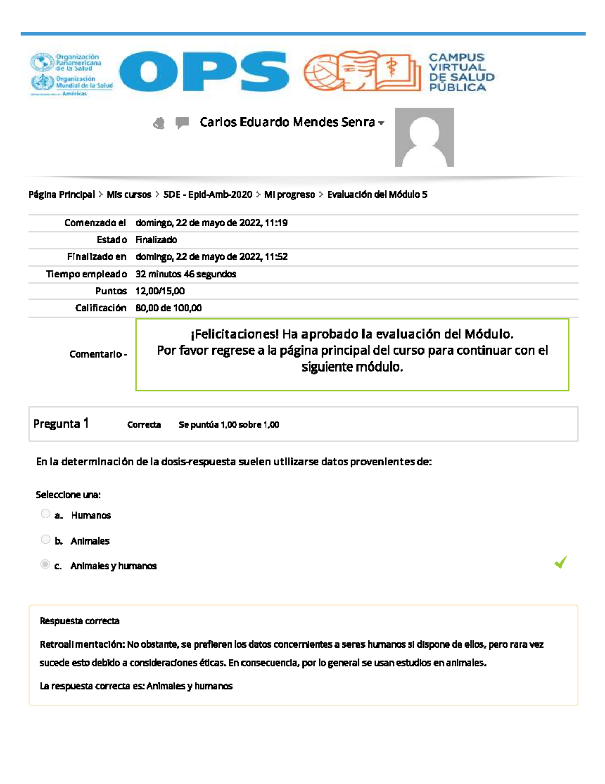 5 modulo respostas - Ayuda para el curso de la ops - Ciencias Social y ...