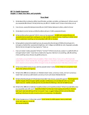 Focus Study sheet for Urinary Elimination - Focus/Study sheet for ...