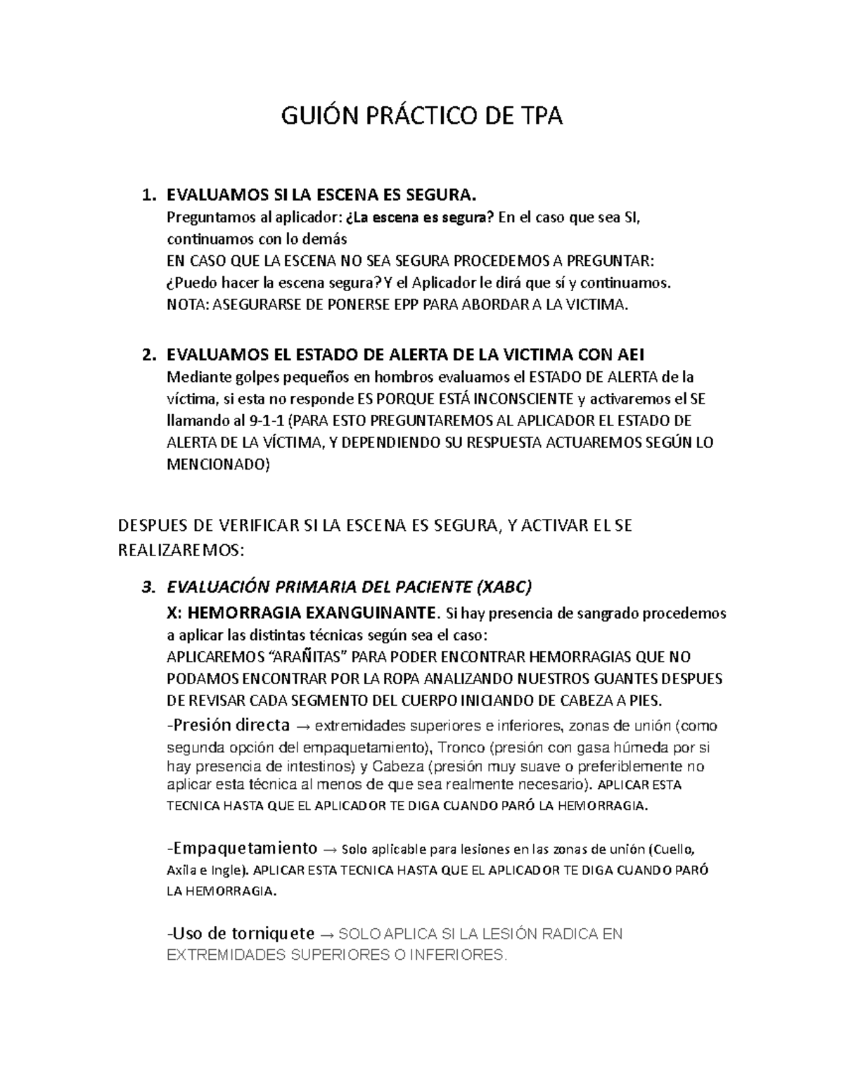 TPA Practico - guia tpa - GUIÓN PRÁCTICO DE TPA 1. EVALUAMOS SI LA ...